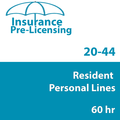 60 hr 20-44 Personal Lines Agent Prelicensing Course